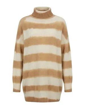TWINSET Alpaca Wool Blend Turtleneck Mini Dress