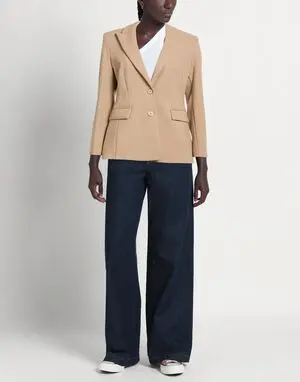 NENETTE Blazer Camel Size Polyester, Viscose, Elastane
