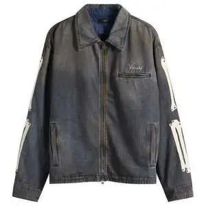 Amiri Lea Bones Denim Blouson - Dark Dust