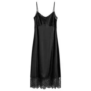 Simone Rocha Lace Trimmed Slip Dress - Black