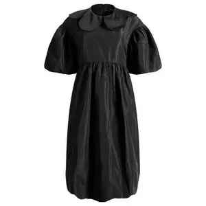 Simone Rocha Mini Puff Sleeve Petal Collar Smock Dress