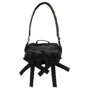 Simone Rocha Classic Bow Cross Body Bag - Black/pearl