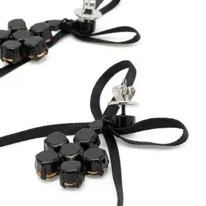 Simone Rocha Mini Daisy Drop Bow Earrings