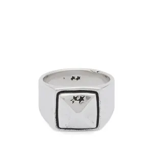 TWOJEYS Studded Signet Ring - Silver