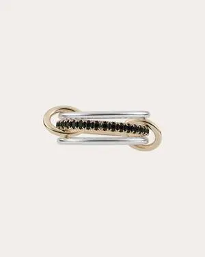 SPINELLI KILCOLLIN Black Diamond Two-tone Tigris Ring - Silver