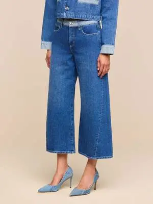 L'Agence Bronte Cropped Wide-leg Jean