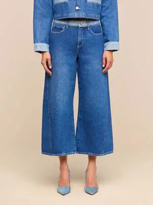 L'Agence Bronte Cropped Wide-leg Jean