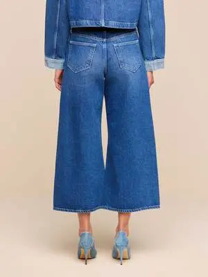 L'Agence Bronte Cropped Wide-leg Jean