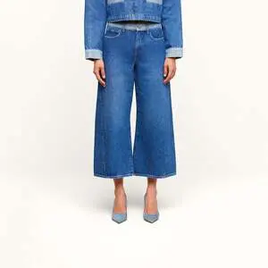 L'Agence Bronte Cropped Wide-leg Jean