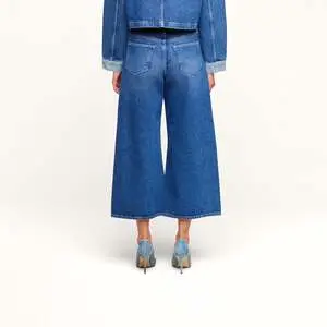 L'Agence Bronte Cropped Wide-leg Jean