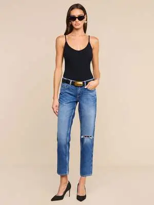 L'Agence Nevia Slouchy Straight-leg Jeans - Atlantis Destruct