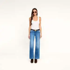 L'Agence Shania Ribbed Racerback Tank Top - White