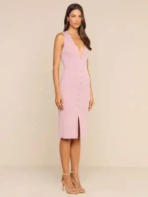 L'Agence Domino Midi Dress