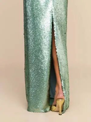L'Agence Karma Sequin Maxi Dress