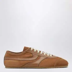 Dries Van Noten Brauner Sneaker Aus Leder Und Wildleder - Beige