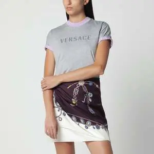 Versace Reversible /lilac Cotton Jersey T-shirt