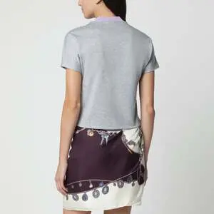 Versace Reversible /lilac Cotton Jersey T-shirt