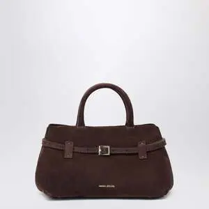 Manu Atelier Le Cambon 25 Bag In Dark Suede - Brown