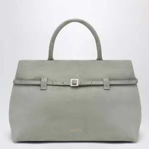 Manu Atelier Le Cambon 35 Bag In Pepe Suede - Green