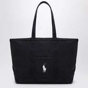 Polo Ralph Lauren Cotton Tote Bag With Big Pony Detail - Blue