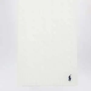 Polo Ralph Lauren Cream Cable-knit Wool And Cashmere Scarf