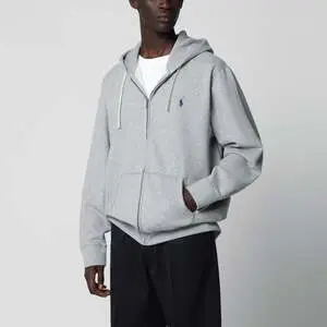 Polo Ralph Lauren Gray Cotton Zip-up Hoodie - Grey