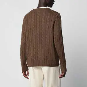 Polo Ralph Lauren Cable-knit Cotton Crewneck Sweater - Beige