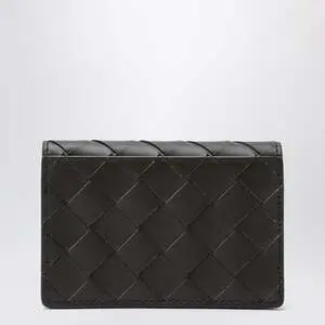 Bottega Veneta Intrecciato Business Card Holder In Fondant Leather - Brown