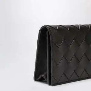Bottega Veneta Intrecciato Business Card Holder In Fondant Leather - Brown