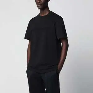 Moncler Cotton Jersey Logo T-shirt - Black