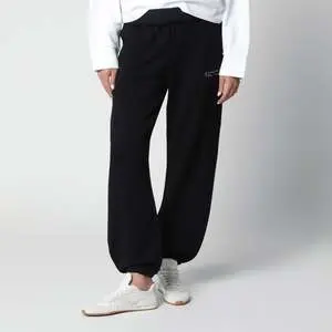 Moncler Cotton Jogger Pants With Logo - Black