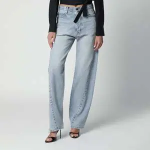 Balenciaga Twisted-seam Jeans In Faded Light Denim - Blue
