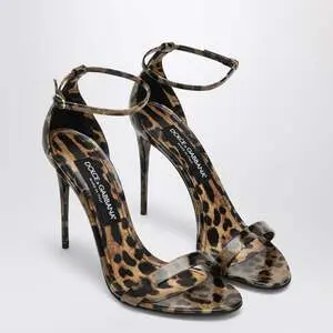 Dolce & Gabbana Keira Leopard-print Leather Sandals