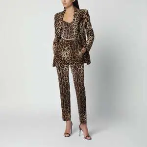 Dolce & Gabbana Leopard-print Cotton Bustier Top