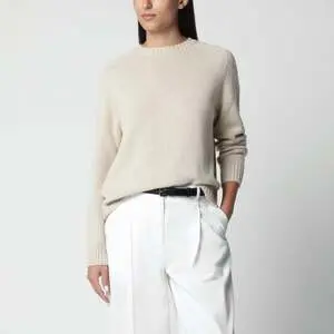Loro Piana Mélange Cashmere Crewneck Sweater - Beige