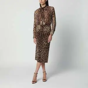 Dolce & Gabbana Leopard-print Cady Skirt