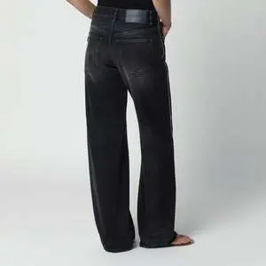 HAIKURE Washed Jeans With Zip Detail