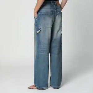 HAIKURE Wide-leg Washed-effect Jeans