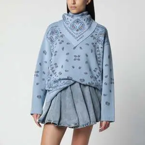 Alanui Bandana Jacquard Crewneck Sweater