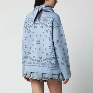 Alanui Bandana Jacquard Crewneck Sweater