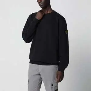 Stone Island Cotton Crewneck Sweatshirt - Black