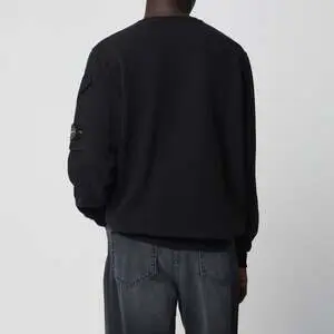 Stone Island Cotton Crewneck Sweatshirt - Black