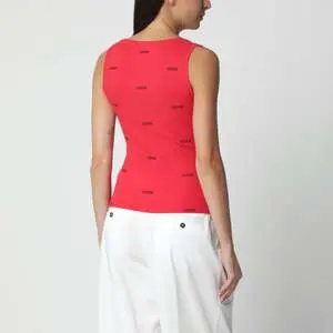 Loewe Ribbed Cotton Tank Top With Logo Embroidery