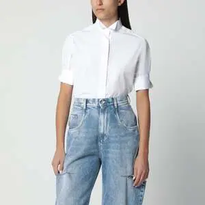 MAISON MARGIELA Short-sleeved Shirt In Cotton Poplin - White
