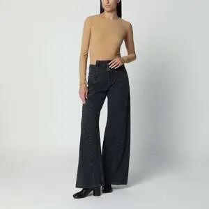 MAISON MARGIELA Wide-leg Jeans With Cut-out Detail - Black