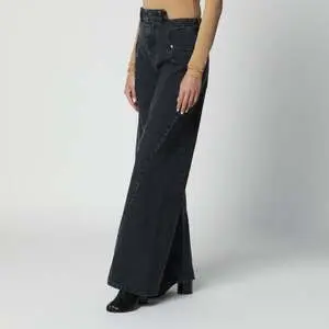 MAISON MARGIELA Wide-leg Jeans With Cut-out Detail - Black