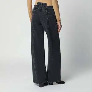 MAISON MARGIELA Wide-leg Jeans With Cut-out Detail - Black