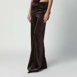 Andamane Velvet-effect Wide Leg Trousers