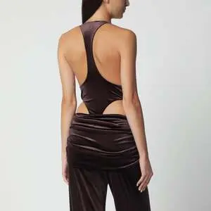 Andamane Velvet-effect Bodysuit