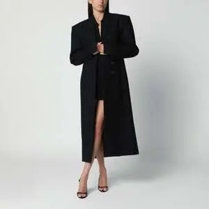 Andamane Single-breasted Coat With Structured Shoulders